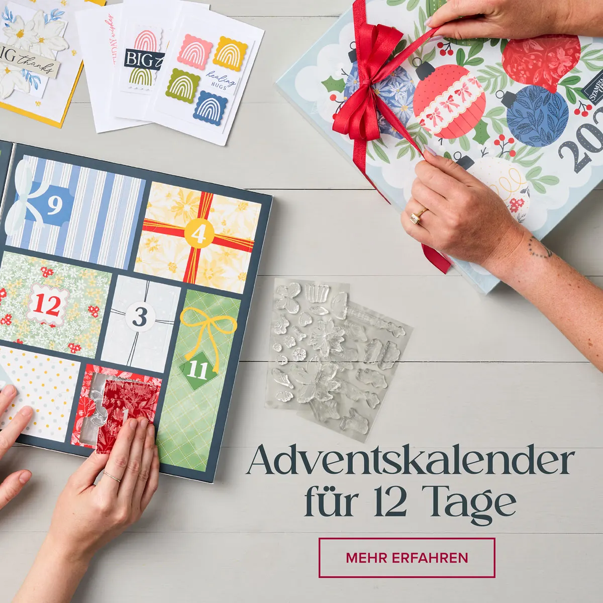 Adventskalender für 12 Tage, einen brandneuen Kalender voller Produkte ...